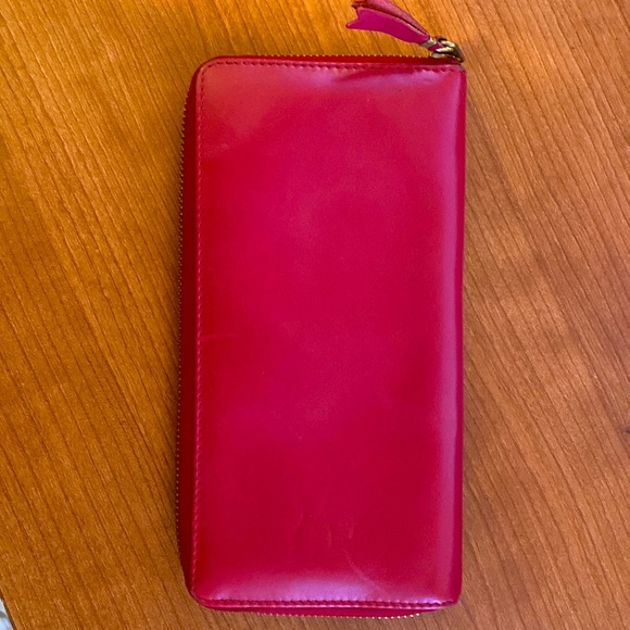 Comme des Garcons | Bags | Comme Des Garcons Red Zip Around Wallet ...